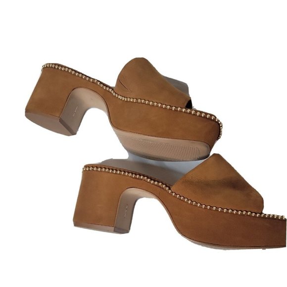 Slide | Shoes | Gianni Bini Ball Chain Suede Brownsquare Toe Platform ...